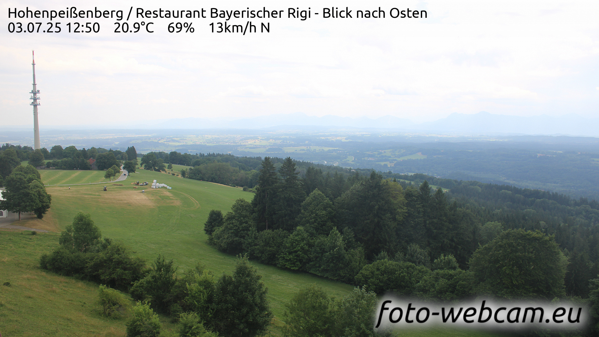 Webcam Hohenpeißenberg: HD Panorama Hohenpeißenberg