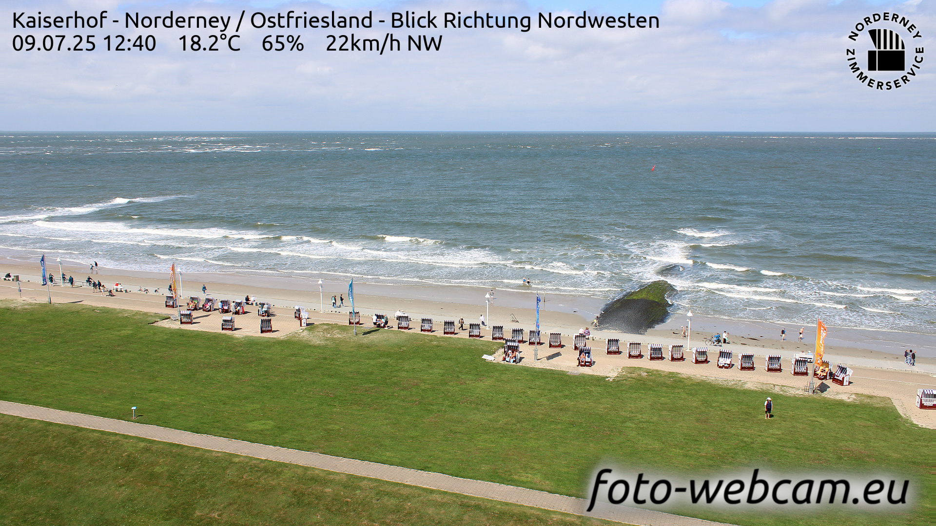 Webcam Norderney: HD-Beachpanorama