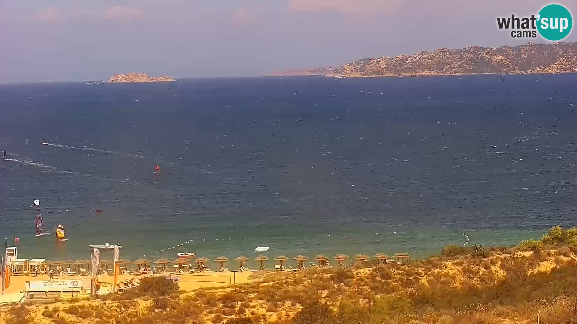 Webcam Porto Pollo (Sardegna): Panorama della Spiaggia