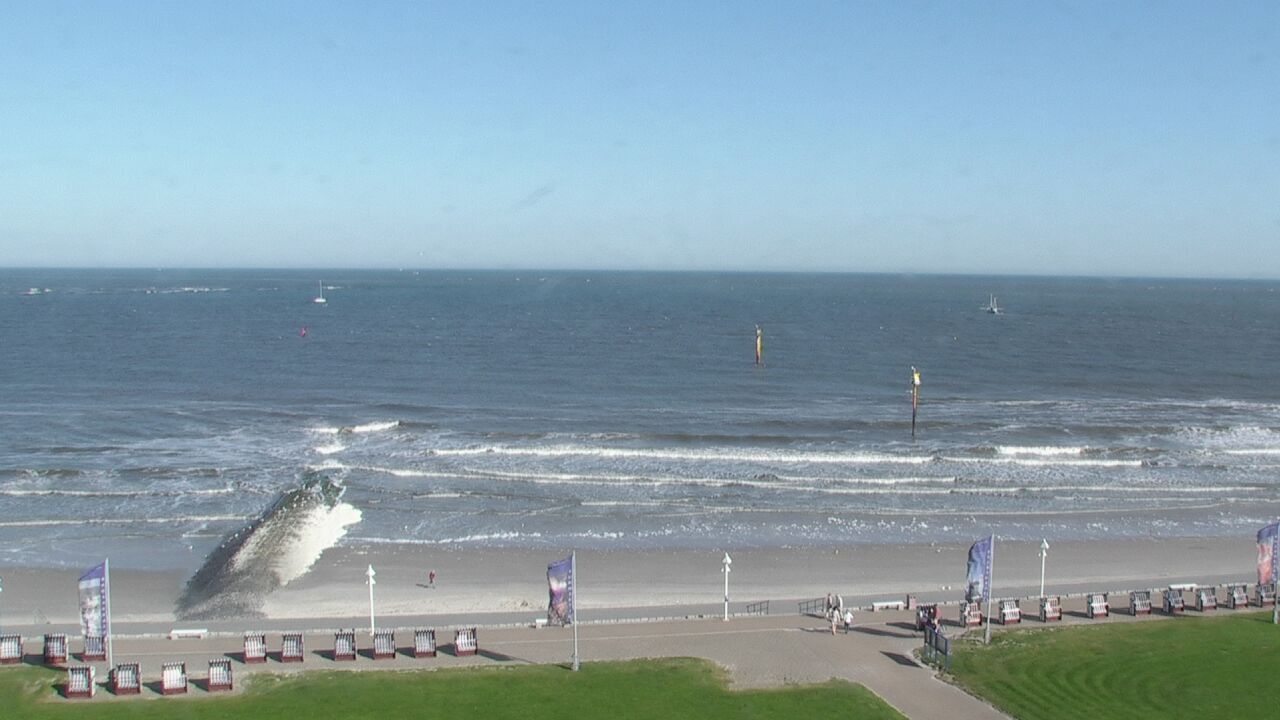 Webcam Norderney: Promenade and North Sea