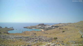 Live Webcam Lindos (Rhodos), Griechenland: Blick auf Lindos